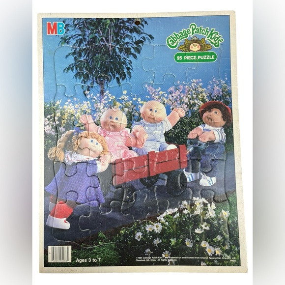 Vintage | Toys | Vintage 8s 984 Cabbage Patch Kids Frame Tray Puzzle ...